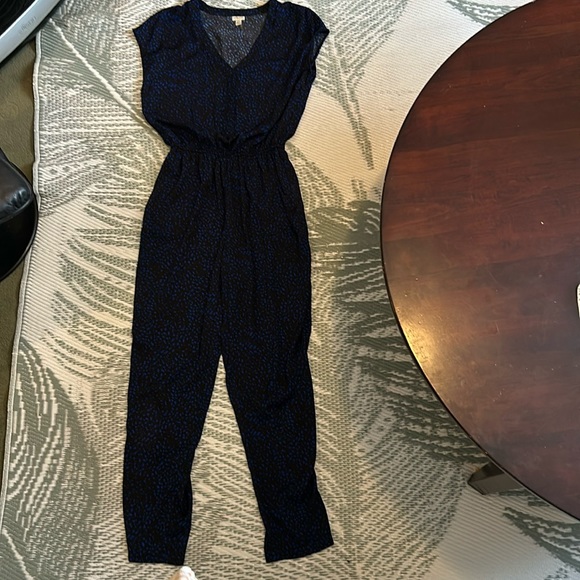 Dynamite | Pants & Jumpsuits | Dynamite Blue Black Pantsuit With Snap ...